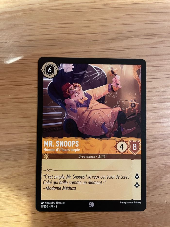Carte Lorcana chapitre 3 Mr. Snoops - Ravensburger | Beebs