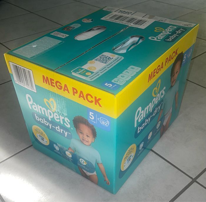 Mega Pack couches Pampers Baby Dry taille 5 - Pampers - 18 mois | Beebs