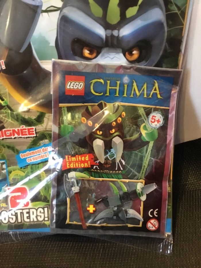Lego Chima magazine + polybag le canon araignée + la hache édition ...