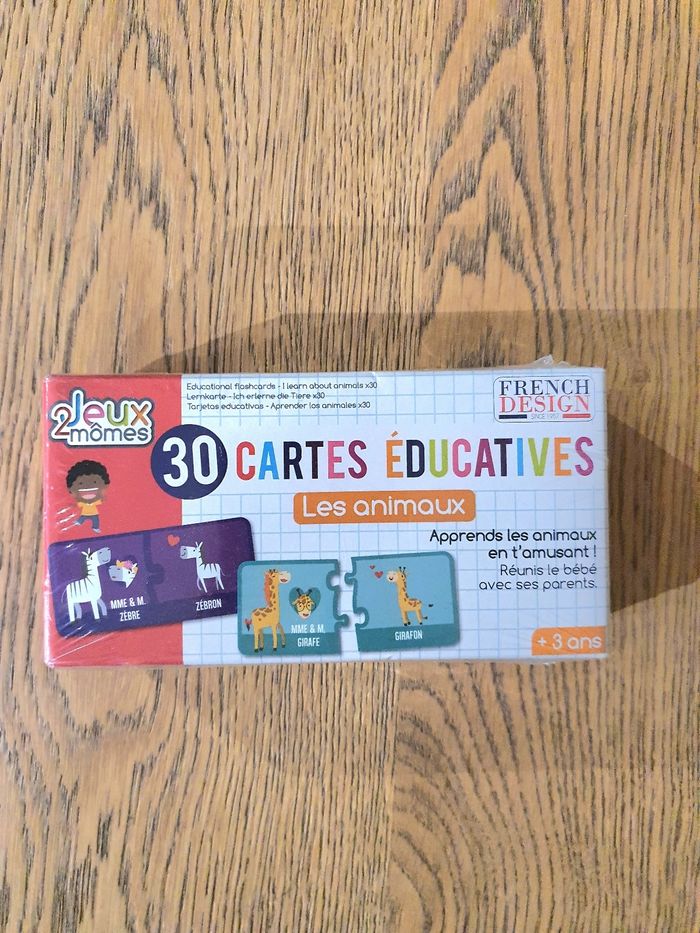 Jeux 2 Mômes 30 Cartes éducatives Les Animaux Jeux 2 Mômes Beebs