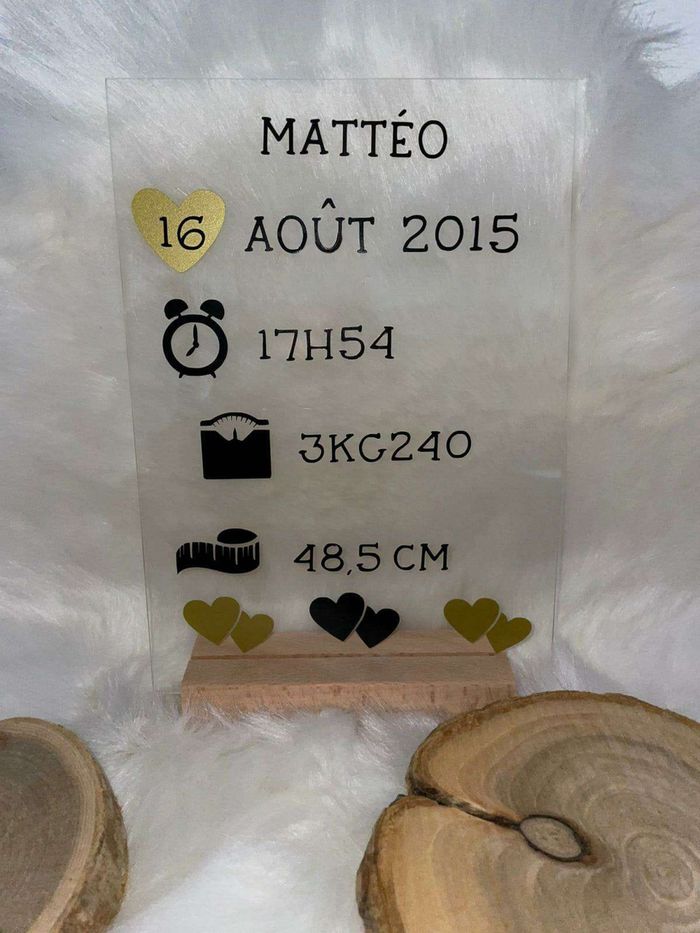 Plaque plexi personnalisée - Fait main avec ♥︎ | Beebs by Kiabi