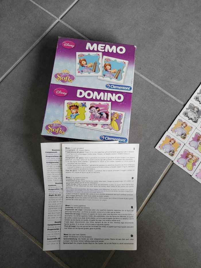 Memo domino Clémentoni disney Sofia complet avec notice - Clementoni | Beebs