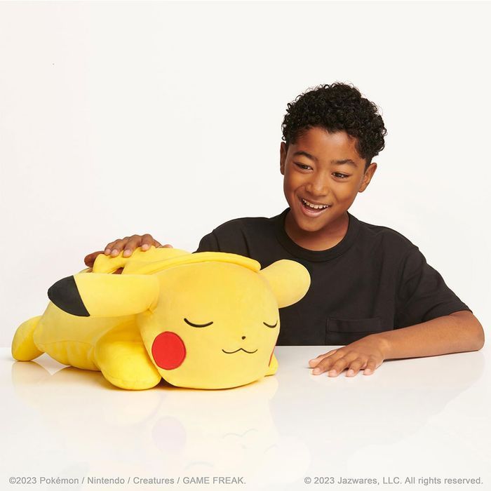 Pikachu endormi Peluche Pokémon - 45cm - Pokemon | Beebs