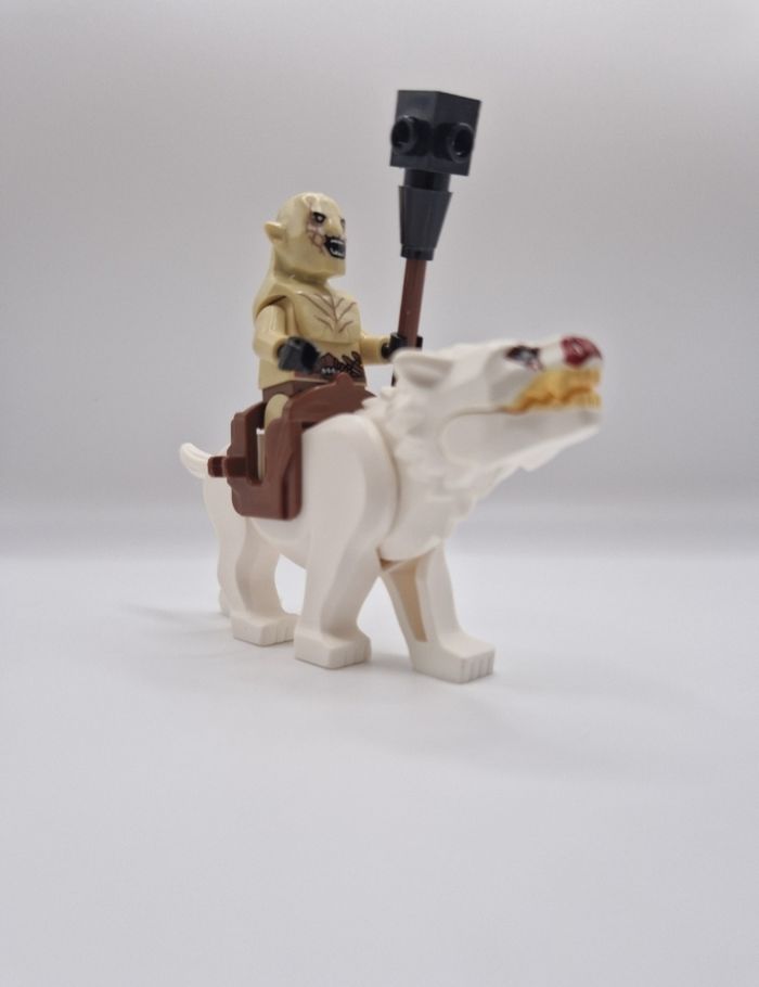 Figurines type lego Chef orcs sur warg seigneur des anneaux / hobbit ...