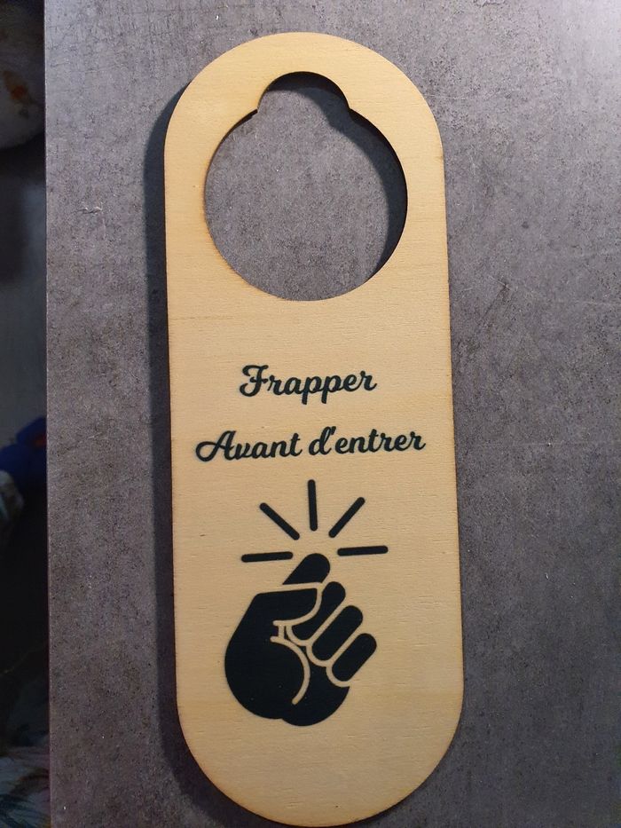 Pancarte frapper avant d'entrer - Fait main avec ♥︎ | Beebs