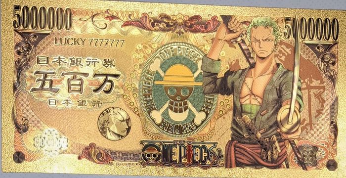 One piece billet collection doré, Roronoa Zoro, en metal souple - One ...