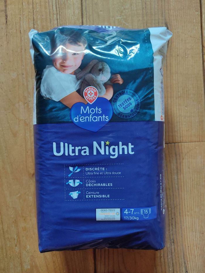 Couches énurésie ultra night : Achat occasion | Couches jetables Mots d ...