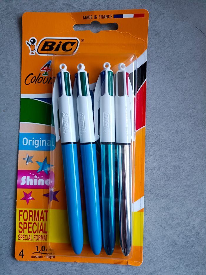 Lot de 4 stylos BIC 4 couleurs - Bic | Beebs by Kiabi