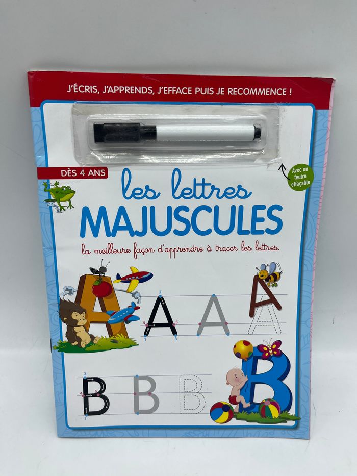 livre d’ exercices Les lettres Majuscules avec son marqueur Neuf ...