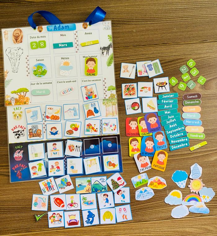 Deux tableaux de routines personnalisable inspiration montessori ...
