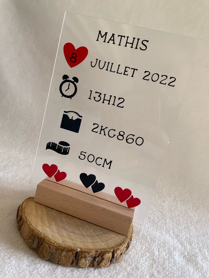 Plaque plexi personnalisée - Fait main avec ♥︎ | Beebs