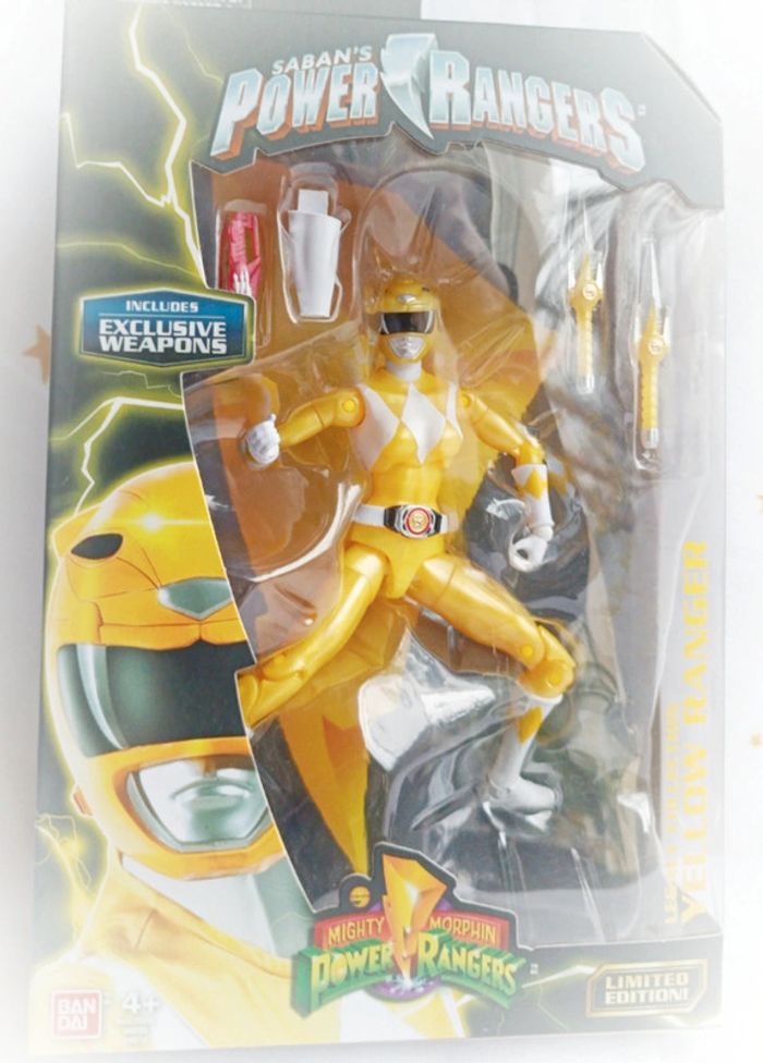 Saban's power rangers jaune yellow figurine figure legacy collection ...