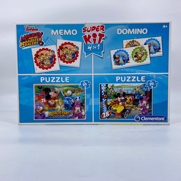 Super kit - Disney Mickey and the roadster racers - 4 jeux - Clementoni ...