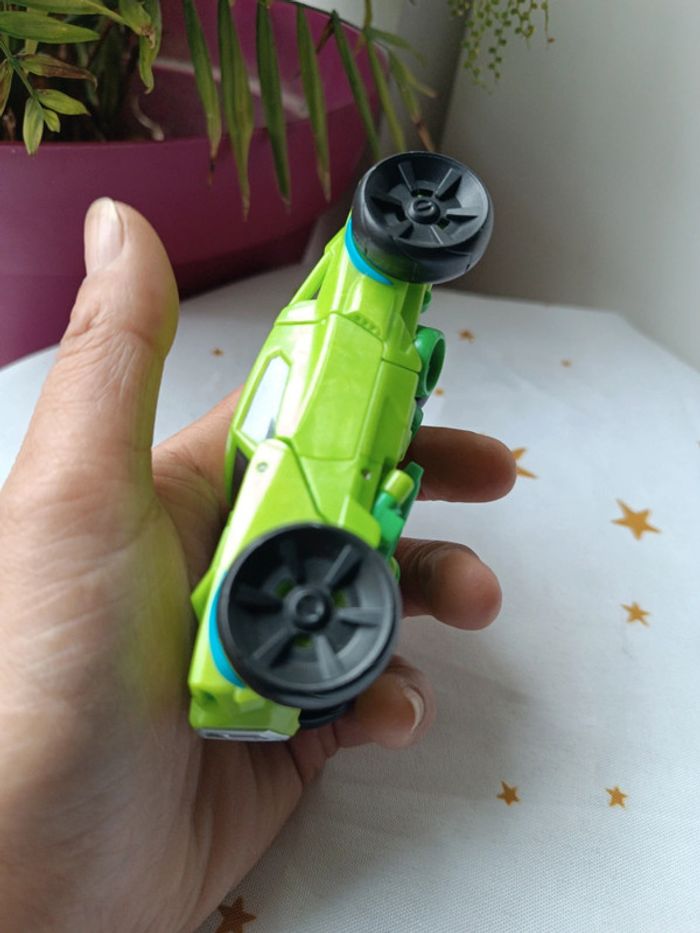 Voiture vert green disguise springload transformable morphin robot ...