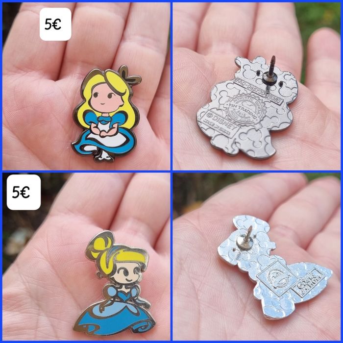 4 pin's Mickey Minnie Alice Cendrillon - Disney | Beebs